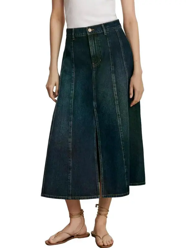 Veronica Beard Nasreen Panelled Midi Skirt - Blue