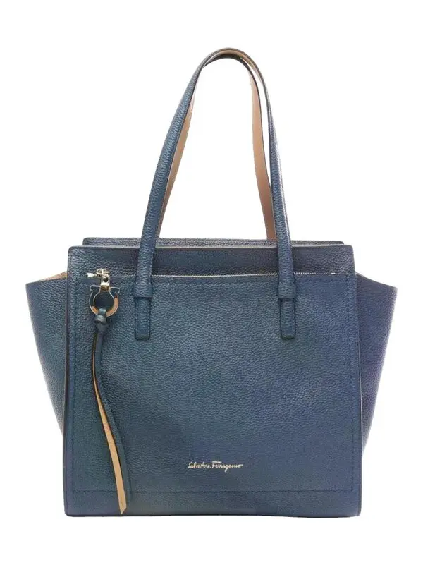 FERRAGAMO Amy Gancini Tote Bag - Blue