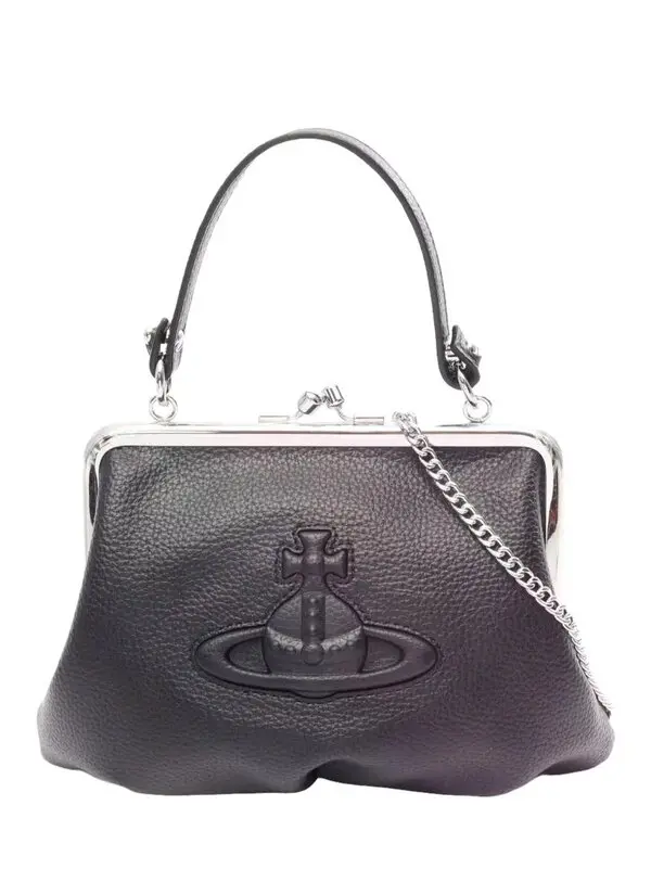 VIVIENNE WESTWOOD Leather Granny Frame Handbag - Black