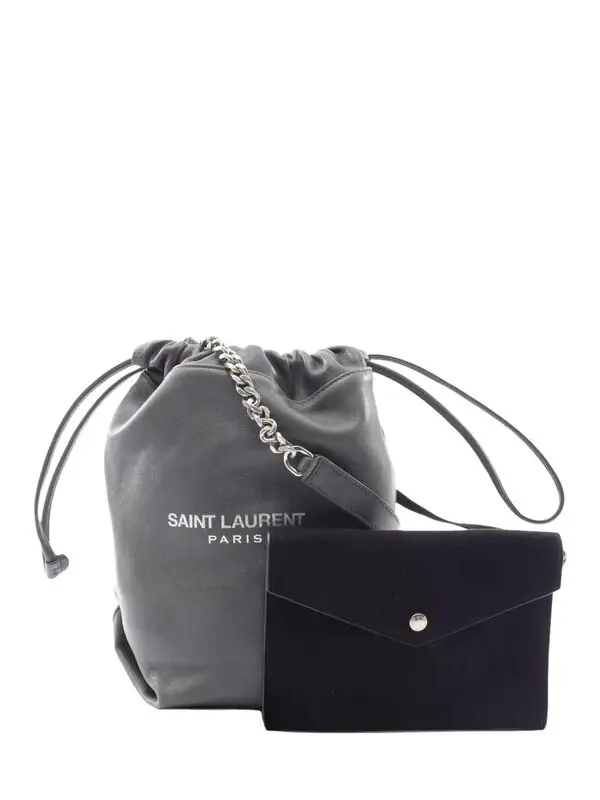 Saint Laurent Small Teddy Bucket Bag - Grey