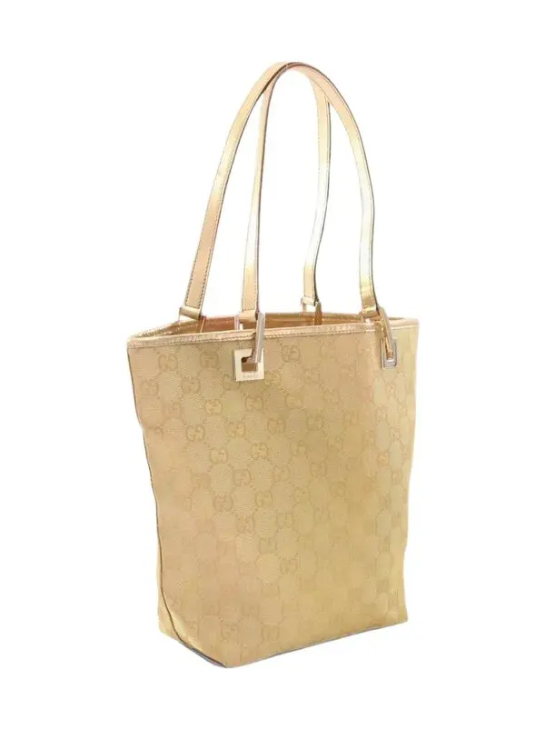 Gucci Gg Canvas Tote Bag - Gold