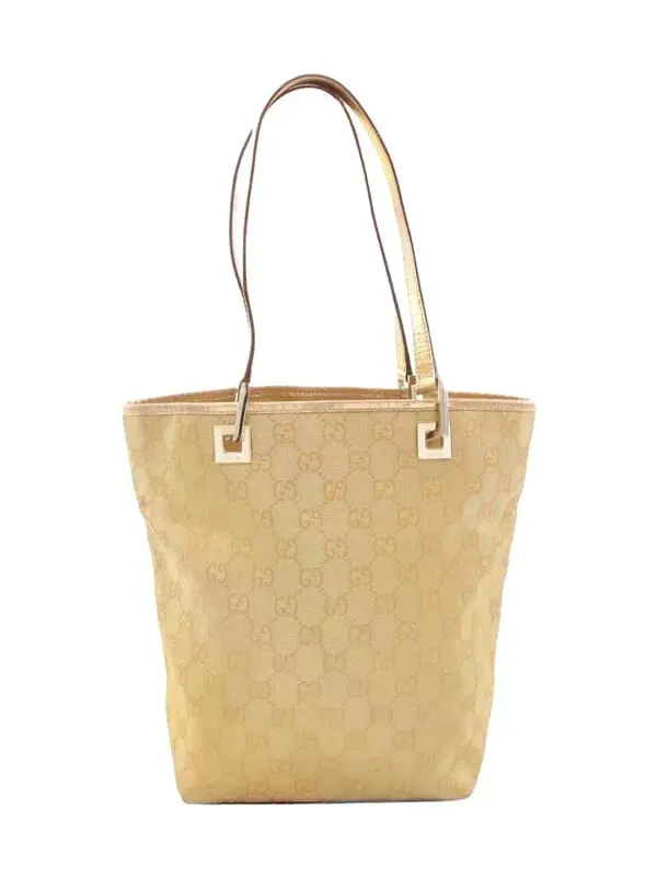 Gucci Gg Canvas Tote Bag - Gold