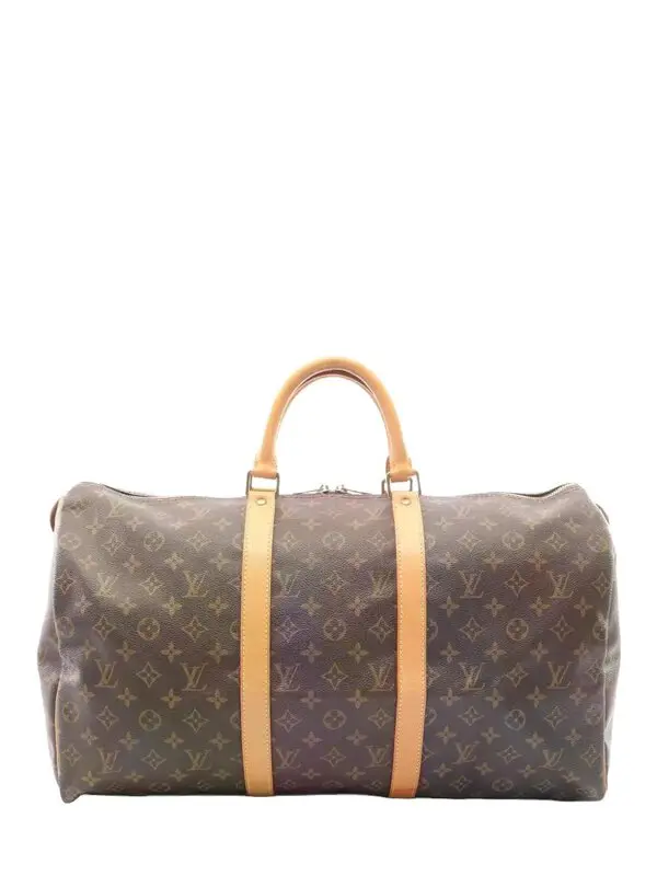 LOUIS VUITTON 2001 50 Keepall Monogram Boston Bag - Brown