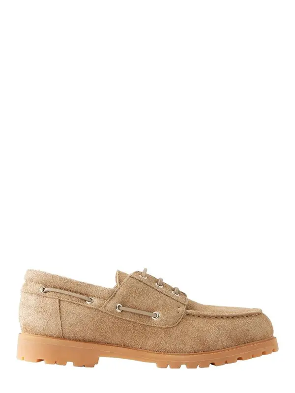 Studio Nicholson Lace-up Suede Boat Shoes - Brown