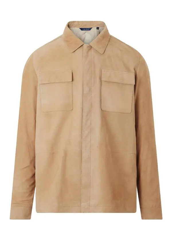 Peter Millar Featherweight Suede Jacket - Brown