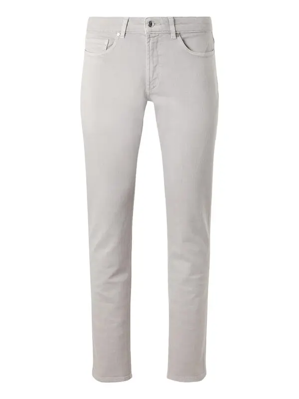 Peter Millar Fairfield Straight-leg Garment-dyed Jeans - Gray