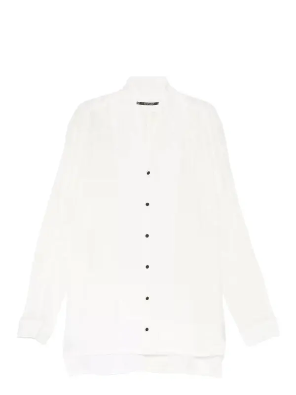 D HYGEN Crinkle--effect Shirt - White