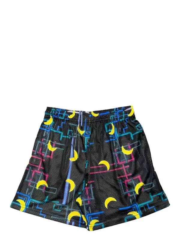 ERIC EMANUEL Graphic Print Track Shorts - Black