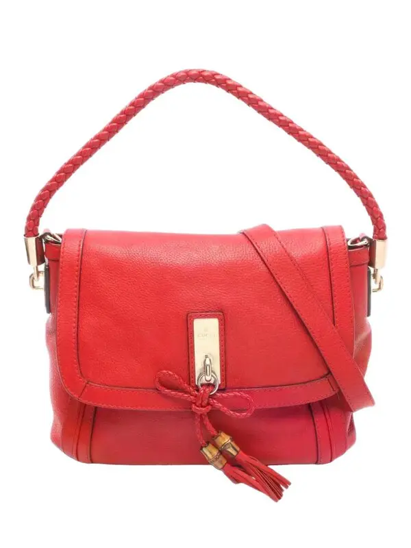 Gucci Bella Braided Shoulder Bag - Red
