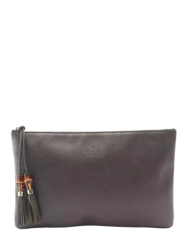 Gucci Bamboo Tassel Clutch Bag - Brown