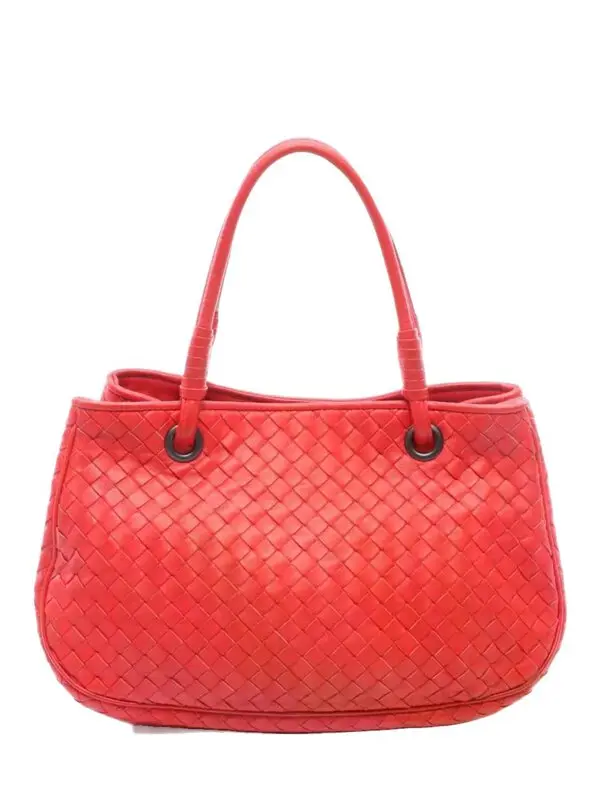 Bottega Veneta 2000s Intrecciato Tote Bag - Red