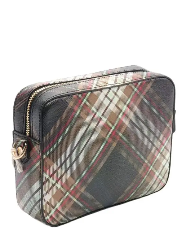 VIVIENNE WESTWOOD Tartan Orb Camera Bag - Black