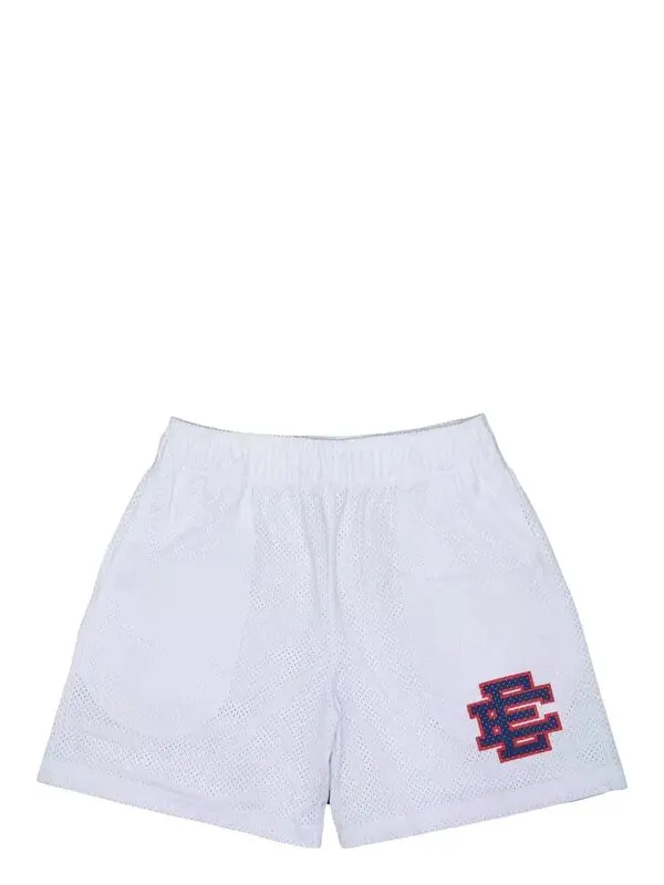 ERIC EMANUEL Logo Print Mesh Shorts - White