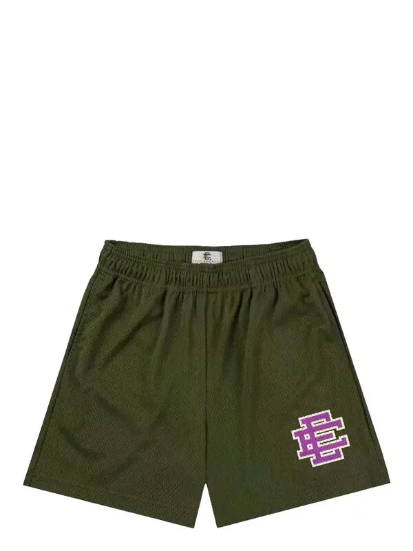 ERIC EMANUEL Logo Detail Mesh Shorts - Green