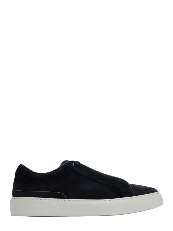 Hugo Boss Suede Lace-up Sneakers - Black