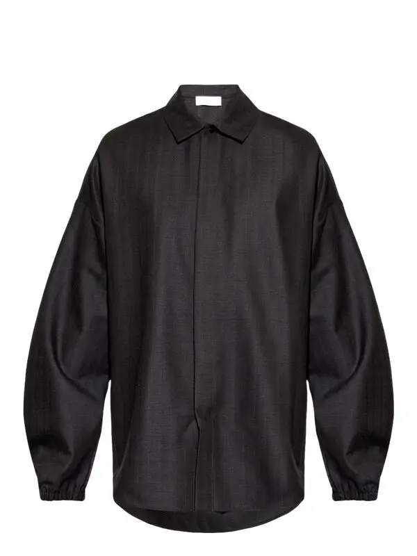 Fear Of God Oversized Wool Shirt - Grey