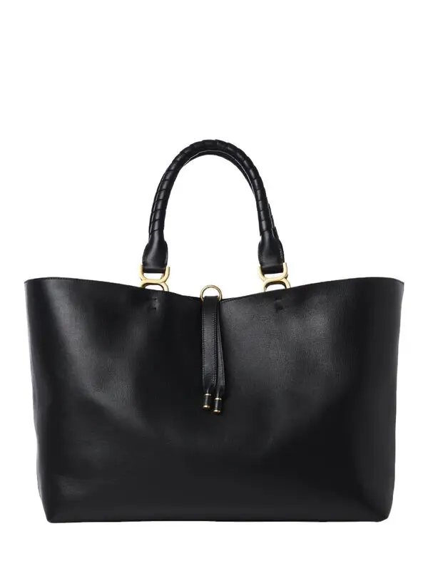 Chloé Marcie Grained Calfskin Tote Bag - Black