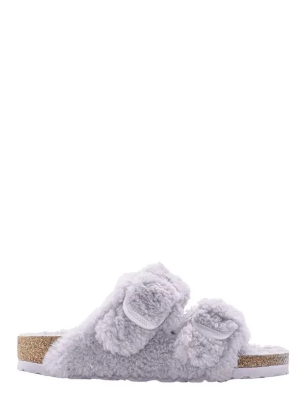BIRKENSTOCK Round Toe Adjustable Buckle Slippers - Gray