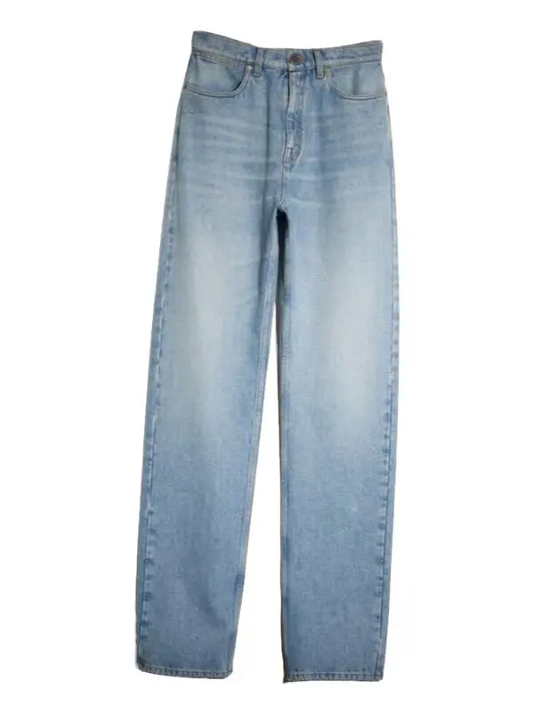 Gucci Bleached Stone Washed Denim Pants - Light Blue