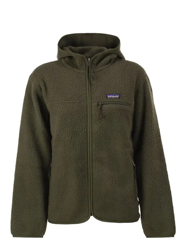Patagonia Teddy Fleece Hooded Jacket - Green