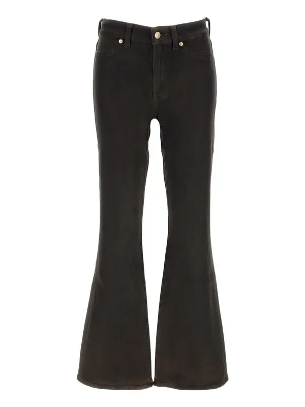 7 For All Mankind Button-fastening Flared-leg Jeans - Brown