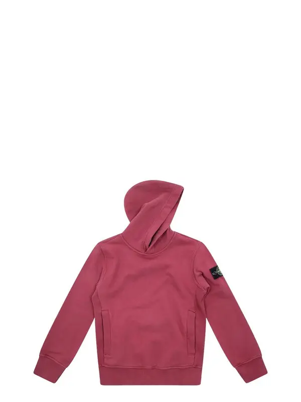 Stone Island Long-sleeve Hooded Sweatshirt - Garnet