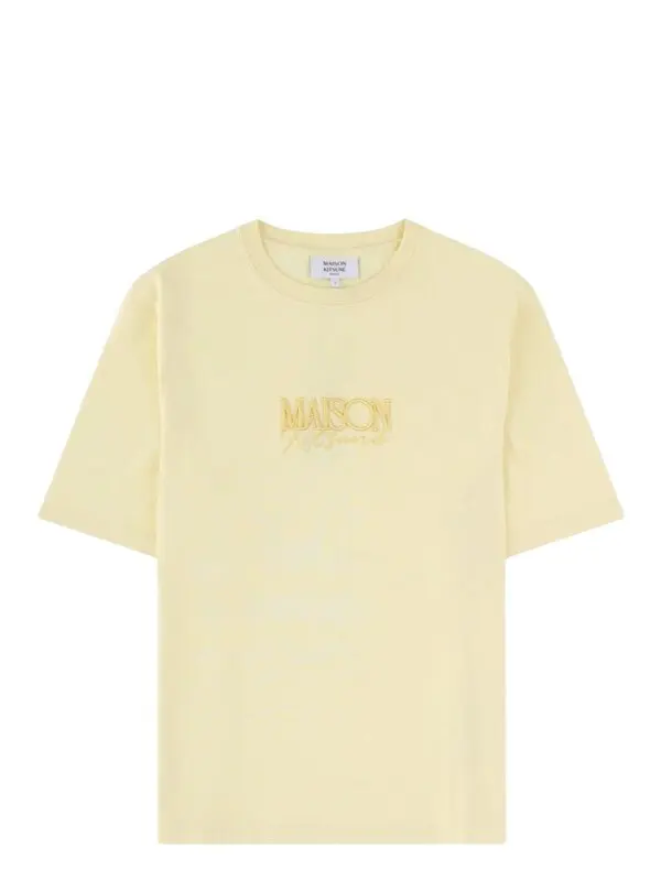 Maison Kitsuné Embroidered Logo T-shirt - Yellow