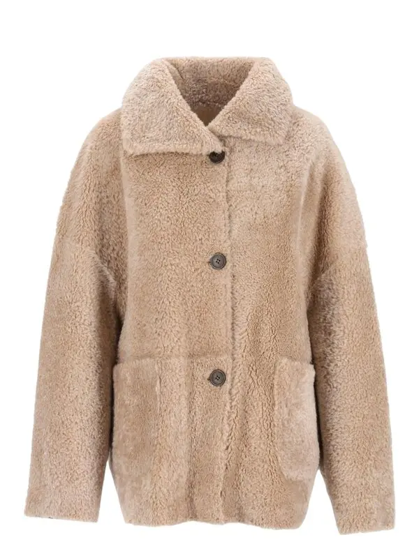 ARMA Isabella Reversible Shearling Jacket - Light Brown