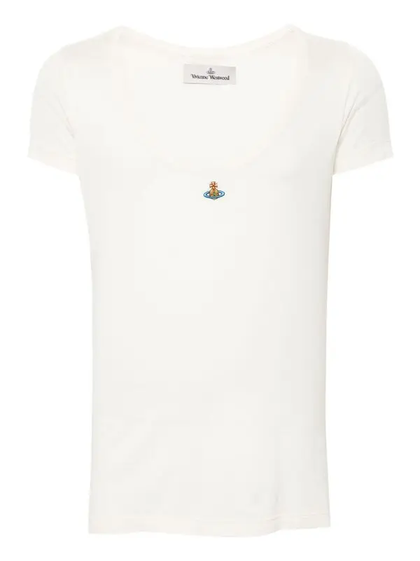 VIVIENNE WESTWOOD Lollo Orb Logo T-shirt - White