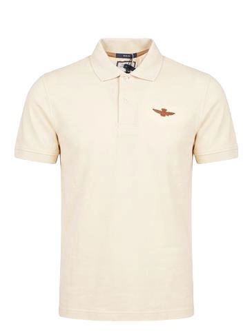 AERONAUTICA MILITARE Polo Shirt Size Cotton, Elastane - Cream