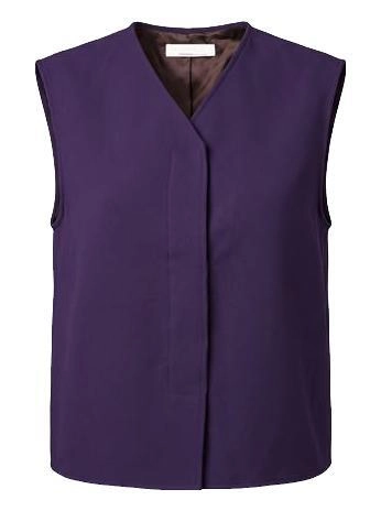 Liviana Conti Viscose Blend Vest - Plum