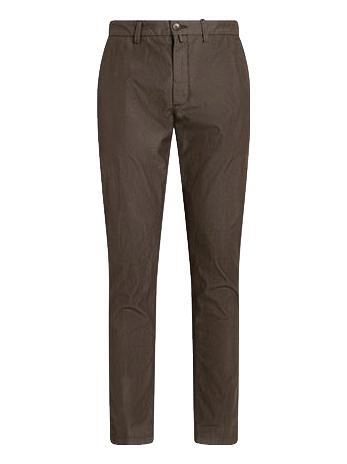 SIVIGLIA Dark Striped Stretch Cotton Blend Pants - Brown