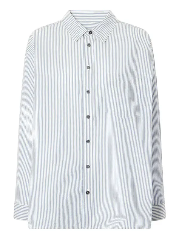 B Sides Nolan Cotton-blend Seersucker Shirt - Blue