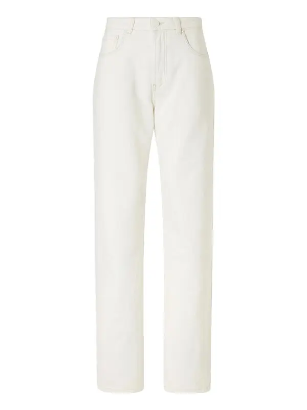 AMI Paris Mid-rise Wide-leg Jeans - Neutrals