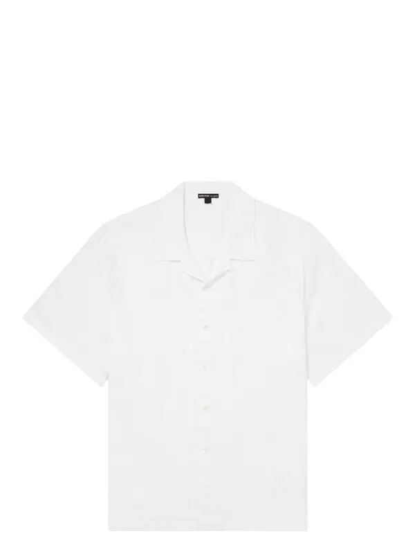 JAMES PERSE Convertible-collar Linen Shirt - White
