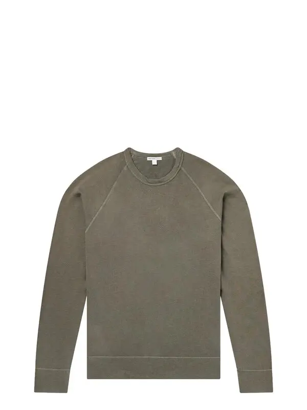 JAMES PERSE Cotton-jersey Sweatshirt - Green