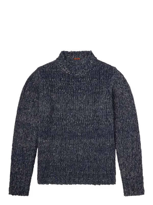 Barena Venezia Alpaca, Wool And Linen-blend Sweater - Navy