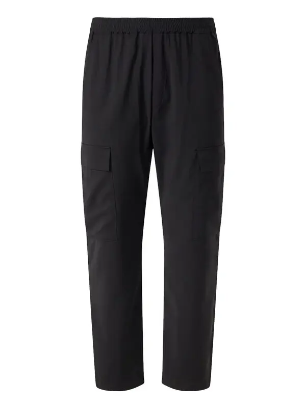 Barena Venezia Straight-leg Virgin Wool-gabardine Cargo Trousers - Black