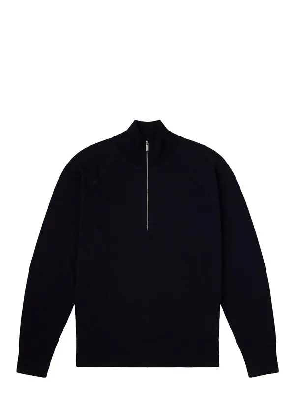 Barena Venezia Merino Wool Half-zip Sweater - Blue