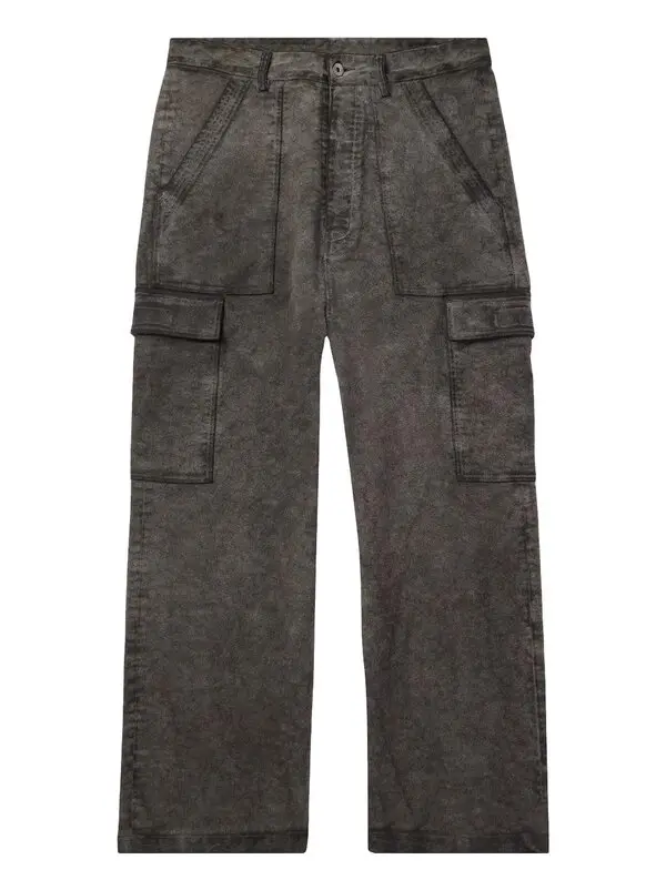 Rick Owens Moleskin Cargo Pants - Dark Gray