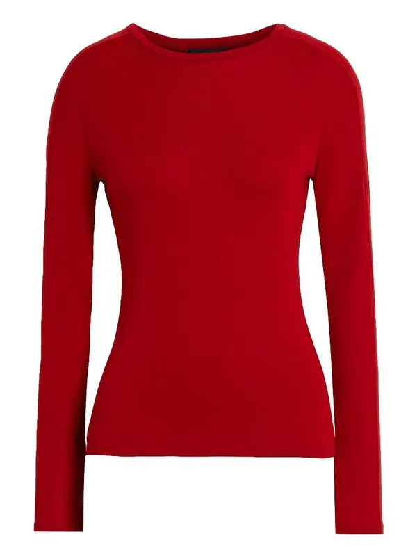 Theory Pima Cotton And Modal-blend Jersey Top - Crimson