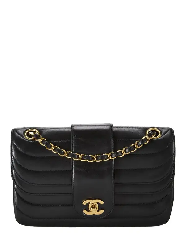 Chanel Lambskin Horizontal Flap 9 - Black