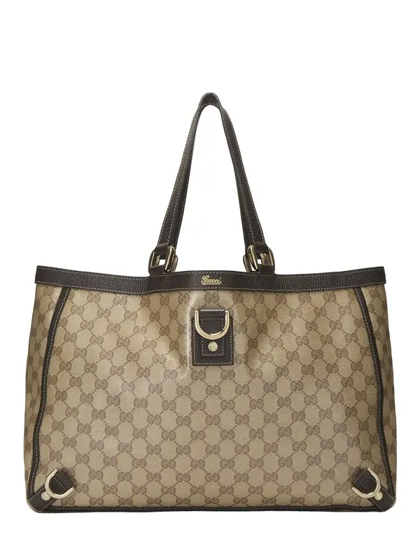 Gucci Crystal Abbey Tote - Beige