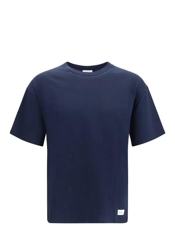 Saint Laurent Cotton Crewneck T-shirt - Blue
