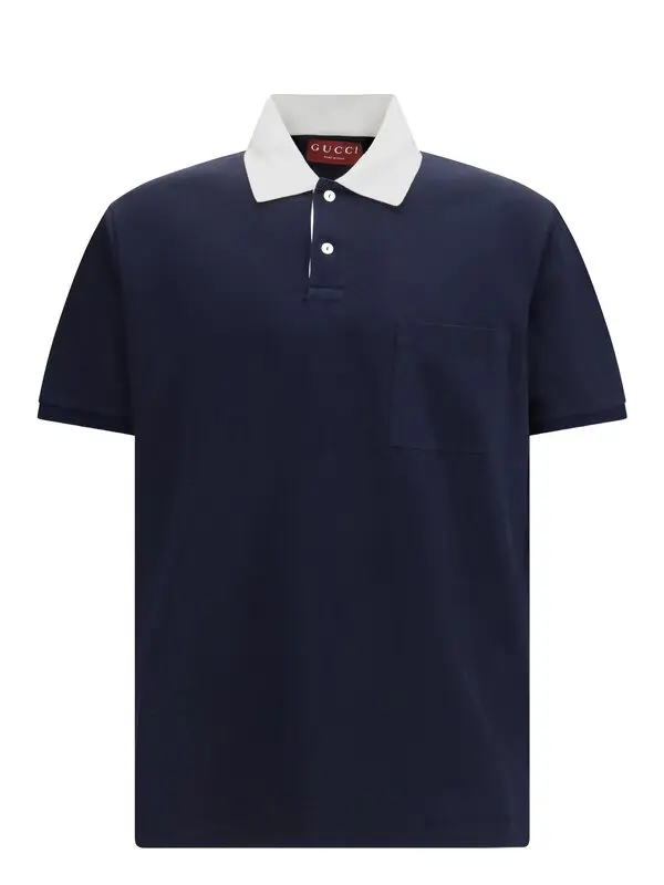 Gucci Piqué Polo - Blue