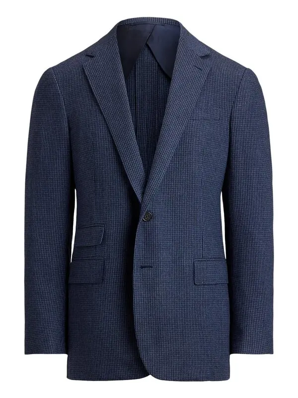 Ralph Lauren Kent Handmade Houndstooth Sport Coat - Navy