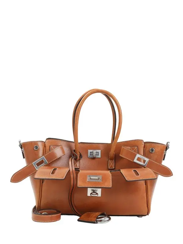 Balenciaga Bel Air Carry Handbag - Brown