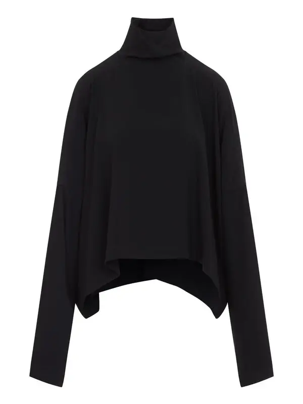 Rick Owens Jumbo Cropped Top - Black