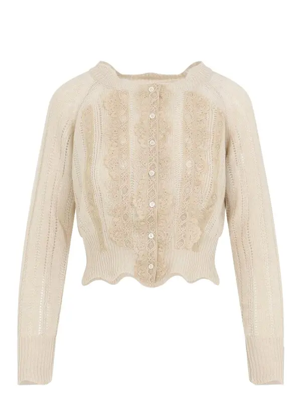 ERMANO SCERVINO Ermanno Scervino Open-knit Lace Cardigan - Multicolor