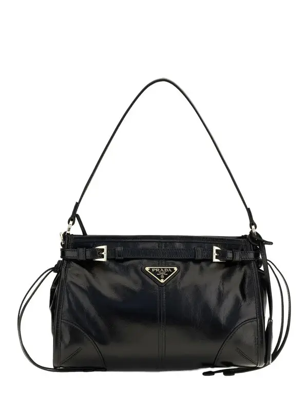 Prada Small Bonnie Handbag In Leather - Black